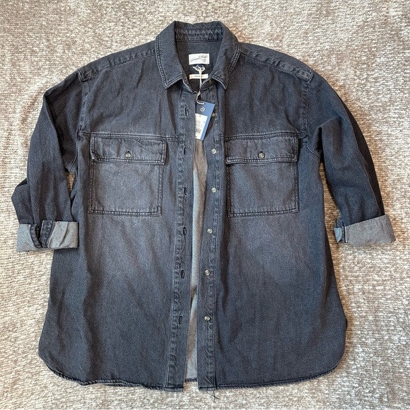 Universal Thread | Tops | Universal Thread Washed Black Chambray Denim ...